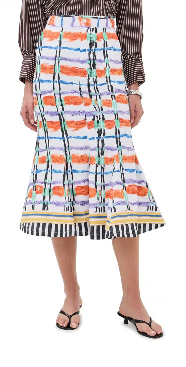 Stella Jean Printed Midi Skirt - Multi