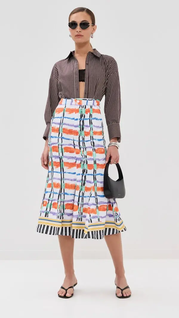 Stella Jean Printed Midi Skirt - Multi