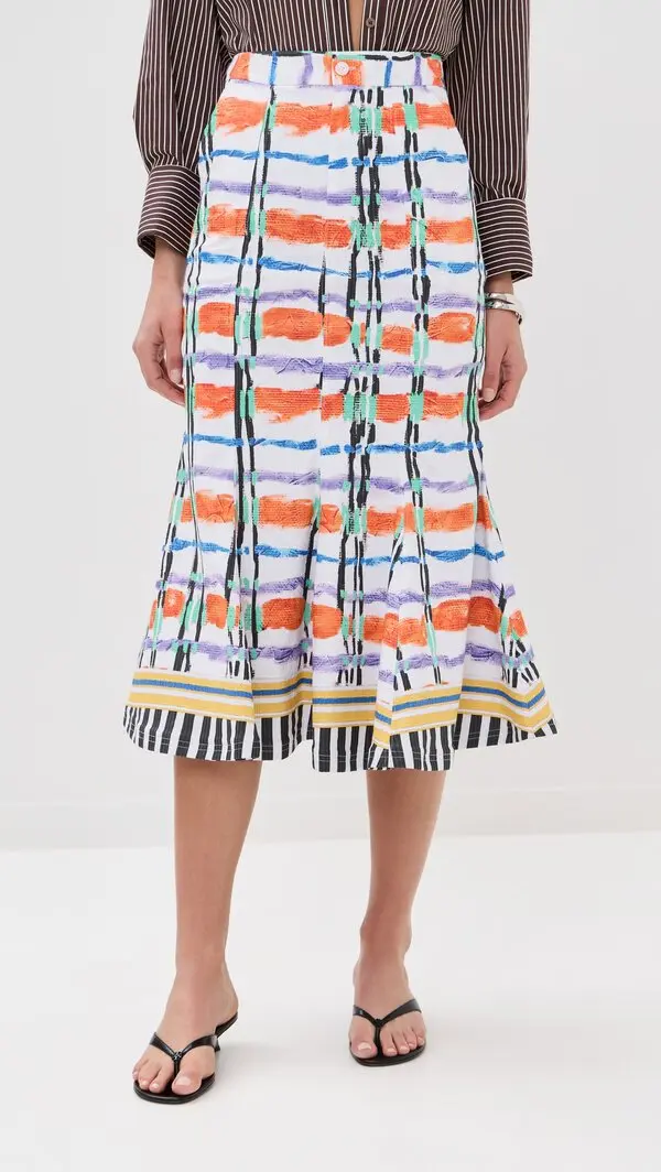 Stella Jean Printed Midi Skirt - Multi