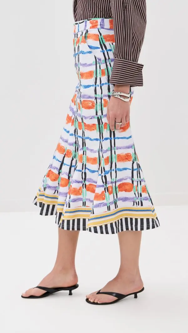 Stella Jean Printed Midi Skirt - Multi