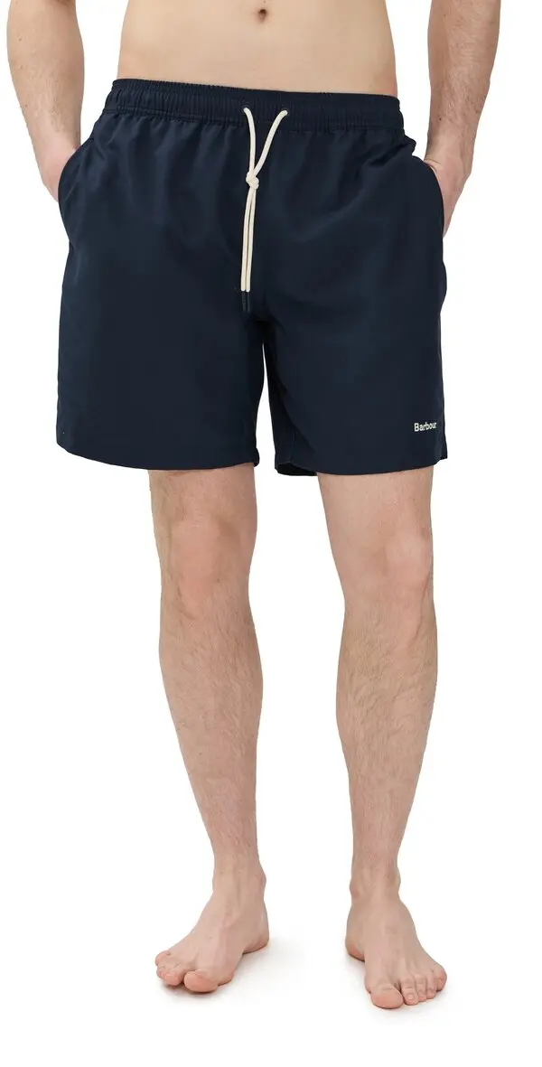 Barbour Staple Logo Swim Shorts - Navy