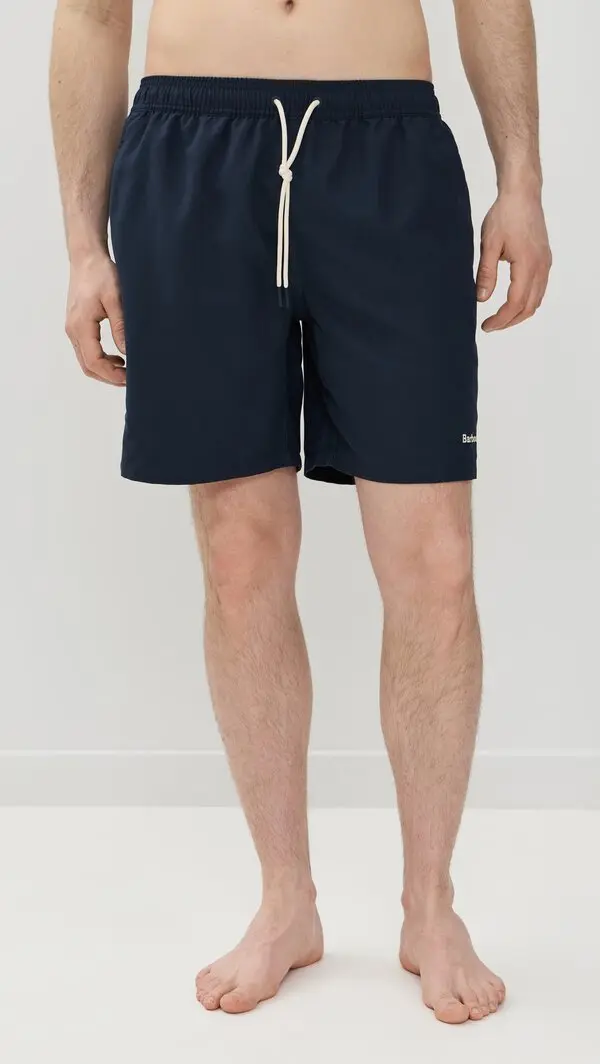 Barbour Staple Logo Swim Shorts - Navy
