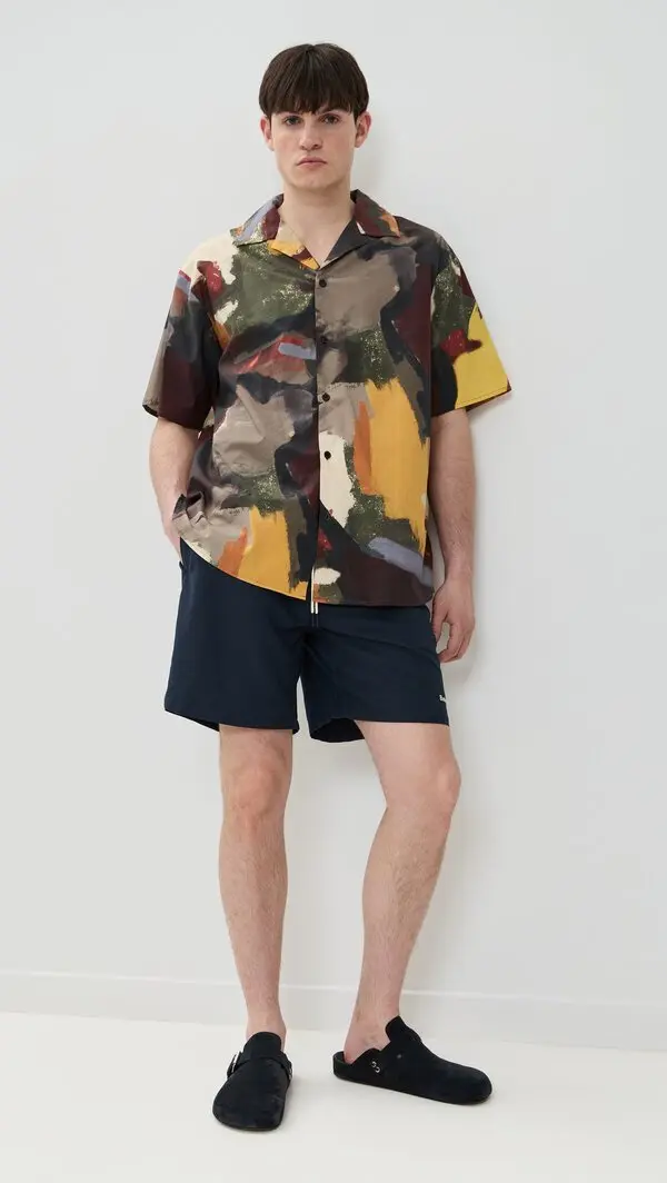 Barbour Staple Logo Swim Shorts - Navy