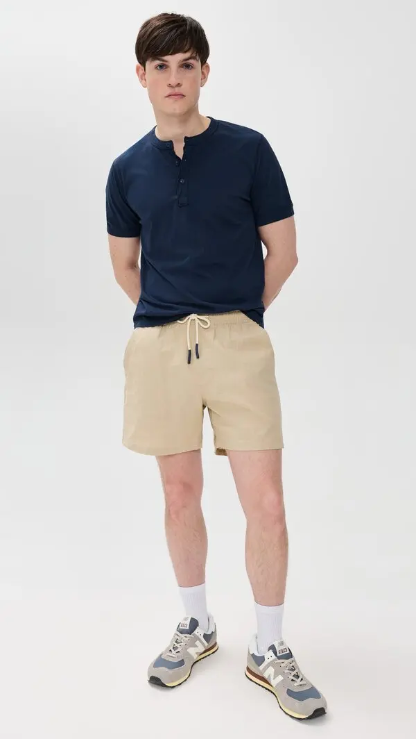 S.k.u. Short Sleeve Pima Henley - Navy