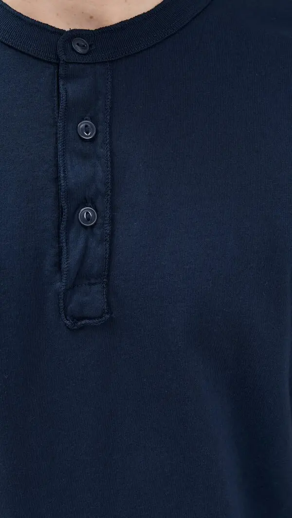 S.k.u. Short Sleeve Pima Henley - Navy