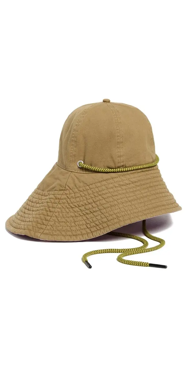 Oas Canvas Hat With Detachable Chin Strap - Brown