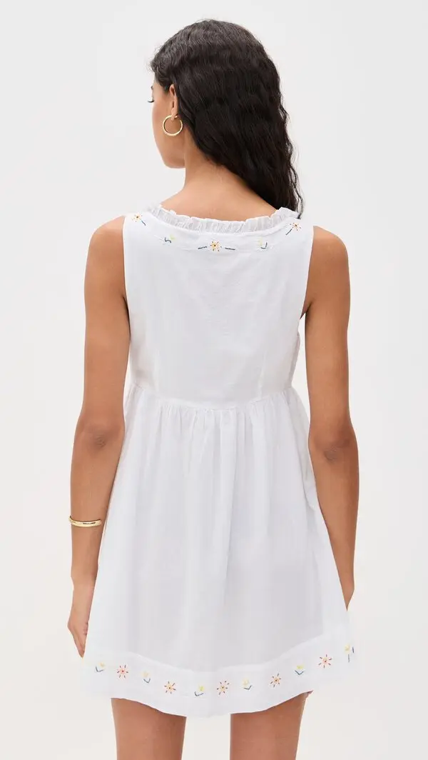 ciao lucia white floral embroidered meissa dress Ciao Lucia Women's Meissa Floral Embroidered Dress
