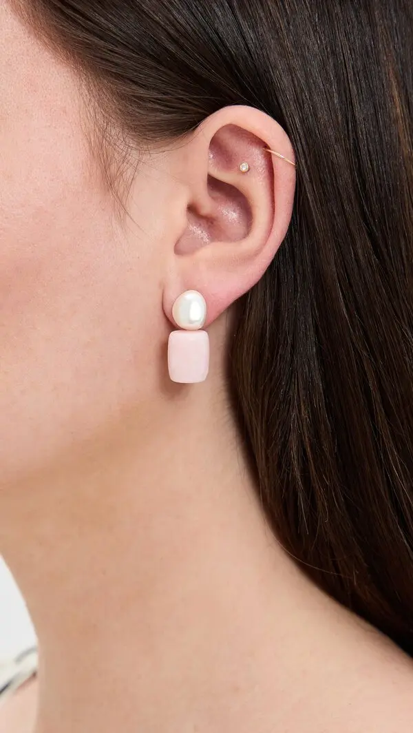 Lele Sadoughi Pebble Stud Earrings - Rose