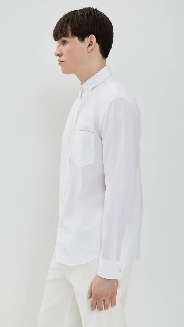 Billy Reid Msl 1-pocket Shirt - White