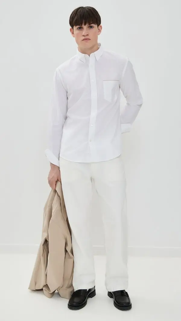 Billy Reid Msl 1-pocket Shirt - White