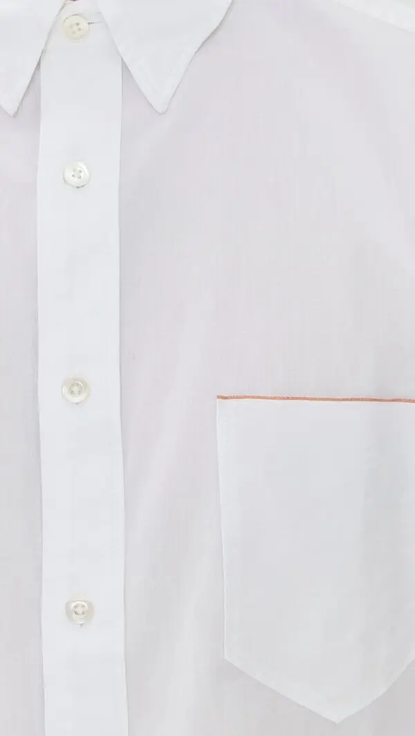 Billy Reid Msl 1-pocket Shirt - White