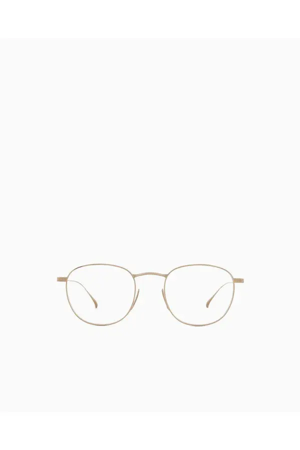Giorgio Armani Panto Frame Glasses - Gold