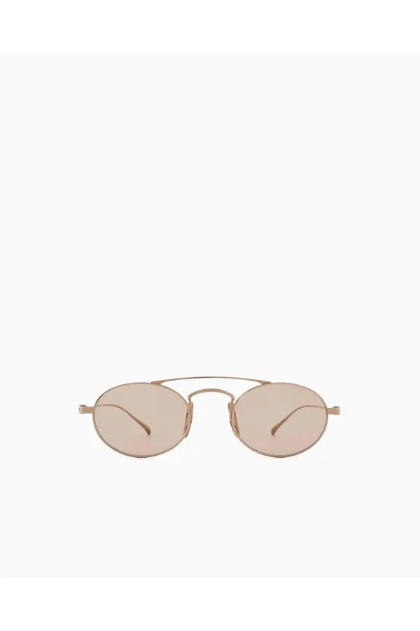 Giorgio Armani Oval Sunglasses - Gold