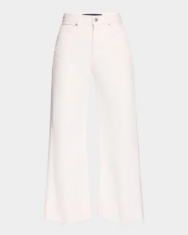 Veronica Beard Taylor Cropped Wide Leg Jeans