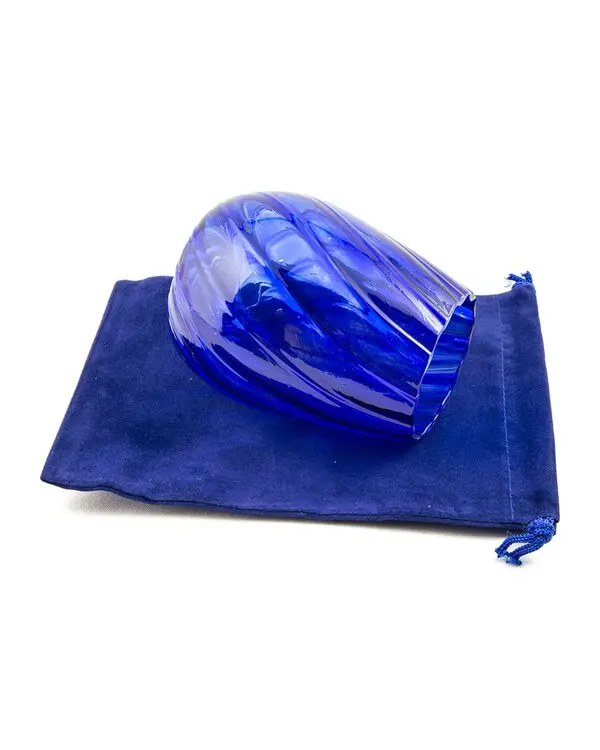 JOY STEMBER METAL ARTS STUDIO Hand-blown Smash Glass Baigelman Glass - Cobalt