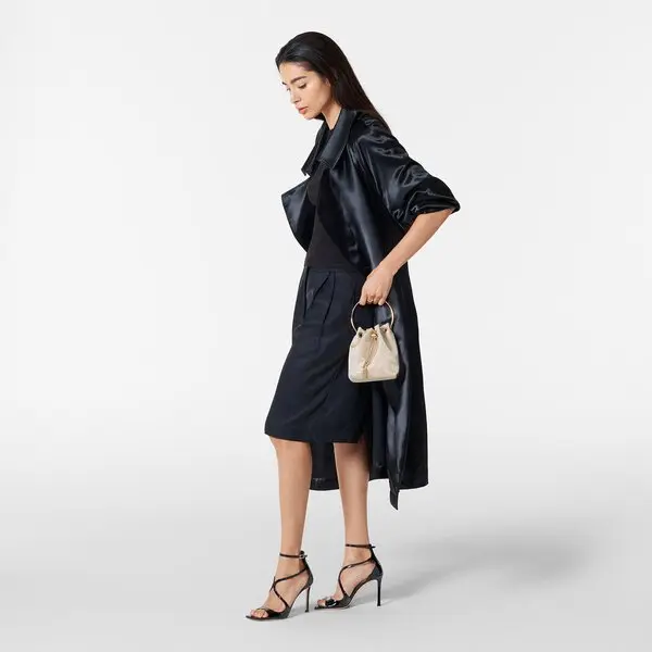 JIMMY CHOO Azia 95 Patent Leather Sandals - Black