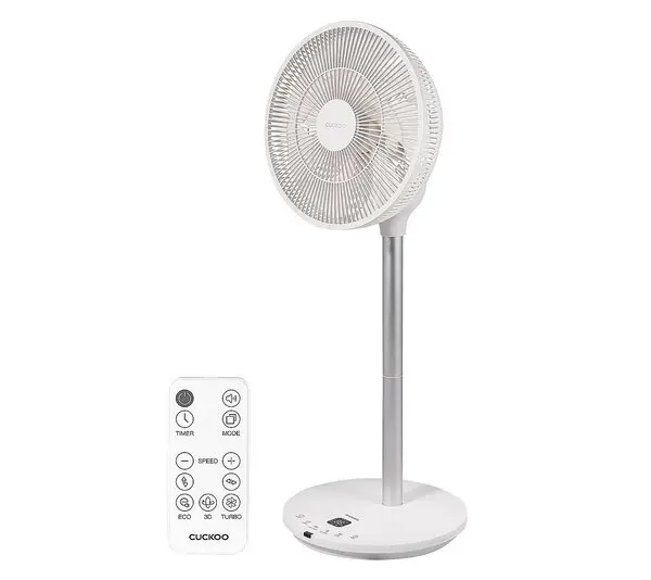 CUCKOO 360 Rotation Air Circulator Standing Fan W 12-speeds - One-color