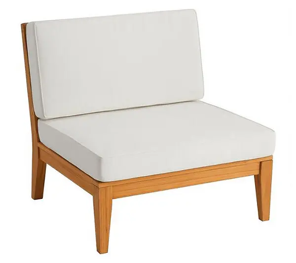 LINON Home Teak Soha Armless Chair