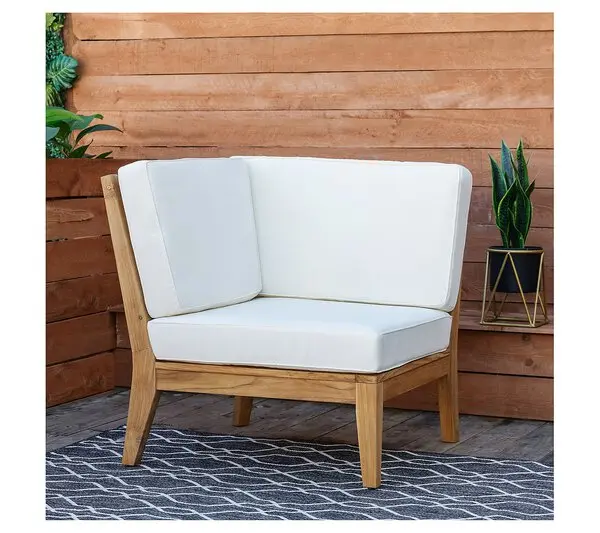 LINON Home Teak Soha Corner Chair - One-color