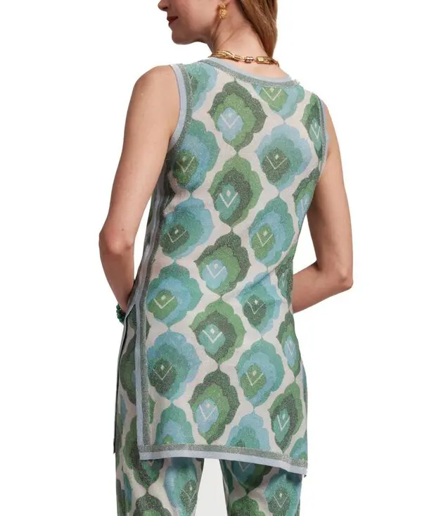 FRANCES VALENTINE Robbie Graphic Leaf Top