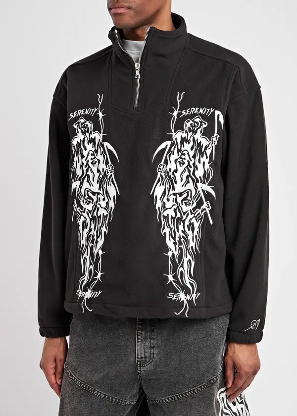 WARREN LOTAS Serenity Reaper Embroidered Fleece Jacket