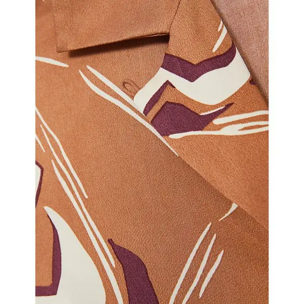 REISS Abstract-print Woven Shirt