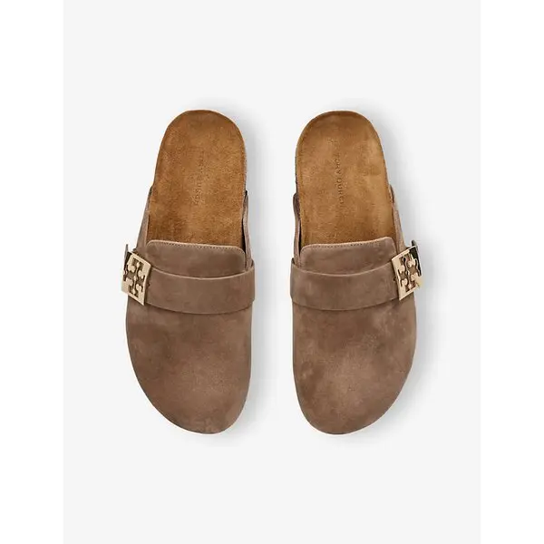 Tory Burch Mellow Suede Mules - Tan