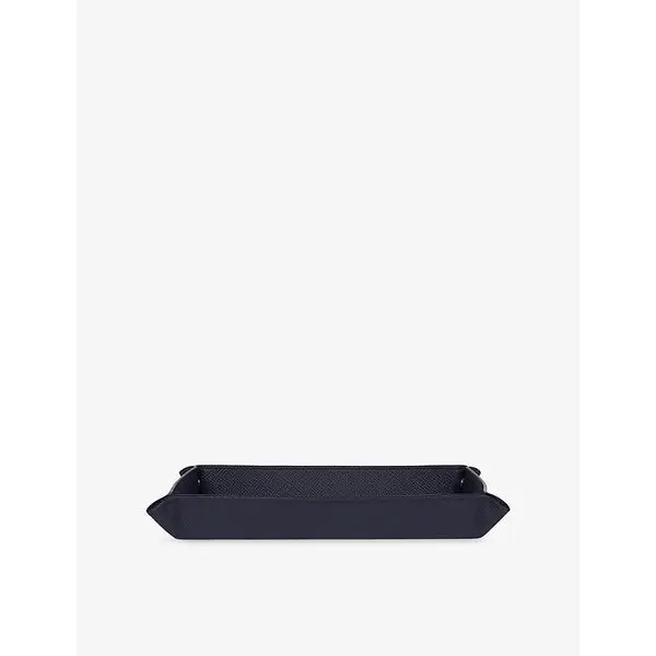 Smythson Small Rectangular Leather Trinket Tray
