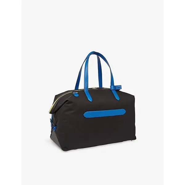 Smythson Norton Leather-trim Canvas Travel Bag