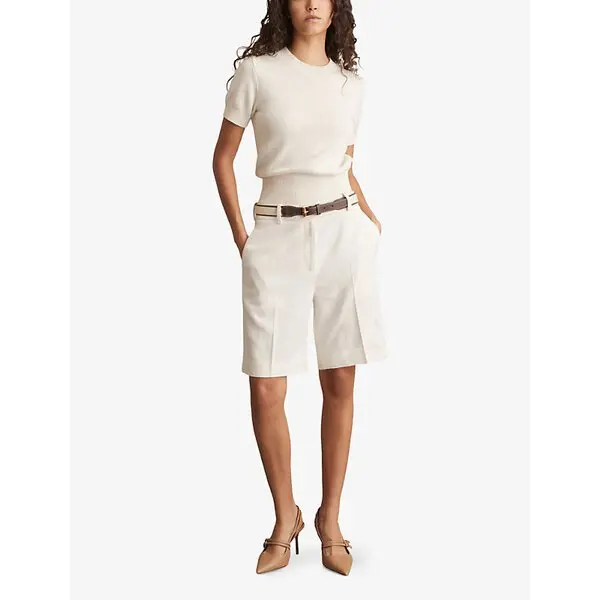 REISS Devon Belted Woven Shorts