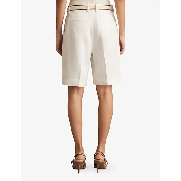 REISS Devon Belted Woven Shorts