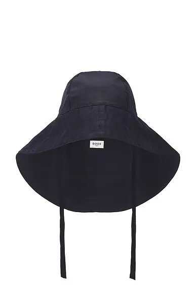 BODE Waxed Herringbone Rain Hat - Navy