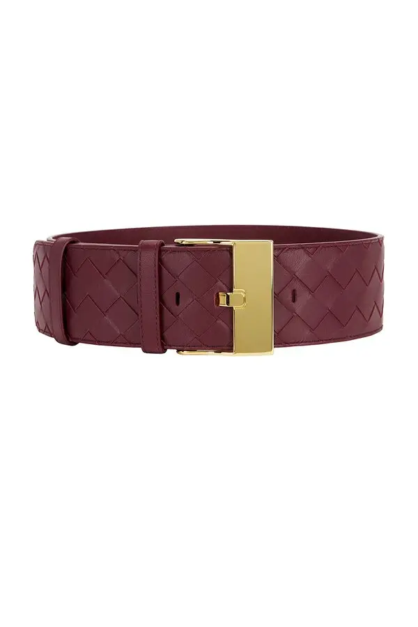 Bottega Veneta Large Watch Intrecciato Belt - Barolo & Muse Brass