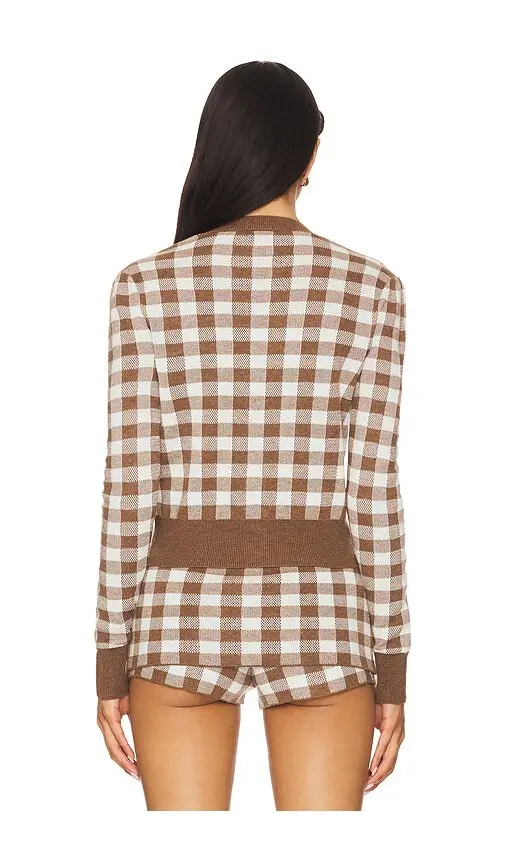 For Love & Lemons Gingham Knit Cardigan