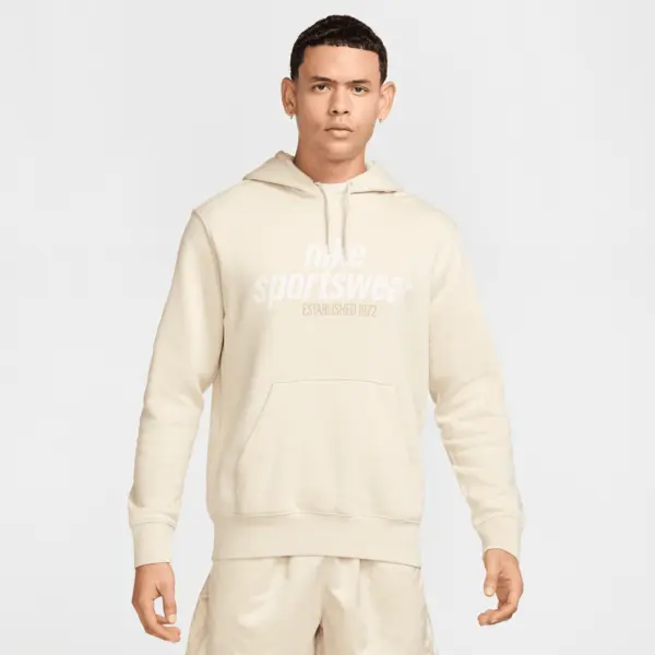 Nike Club Fleece Pullover Hoodie - Brown