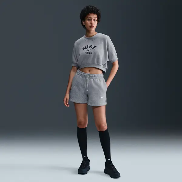 Nike Sportswear Phoenix Fleece Mid-rise 4" Shorts - Grey