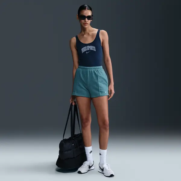 Nike Sportswear Chill Terry Mid-rise 4" French Terry Shorts - Blue
