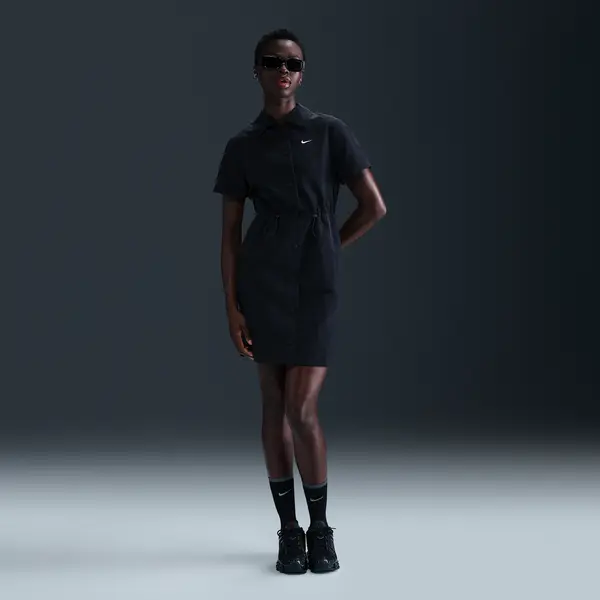 Nike Sportswear Everything Wovens Short-Sleeve Mini Dress In Black - 29%  Off | Editorialist