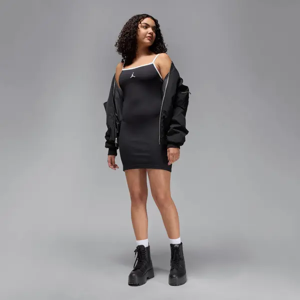 JORDAN Slim Ribbed Tank Dress