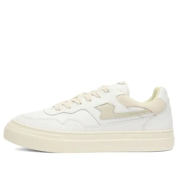 S.W.C STEPNEY WORKERS CLUB Pearl S-strike Leather Sneakers - White/putty