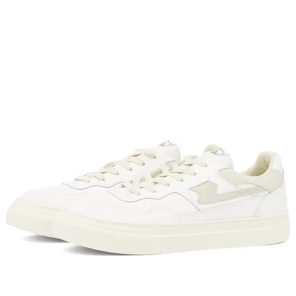 S.W.C STEPNEY WORKERS CLUB Pearl S-strike Leather Sneakers - White/putty