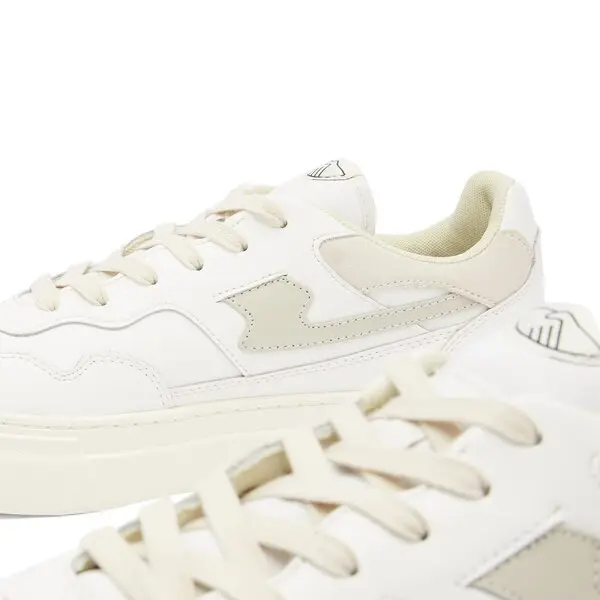 S.W.C STEPNEY WORKERS CLUB Pearl S-strike Leather Sneakers - White/putty