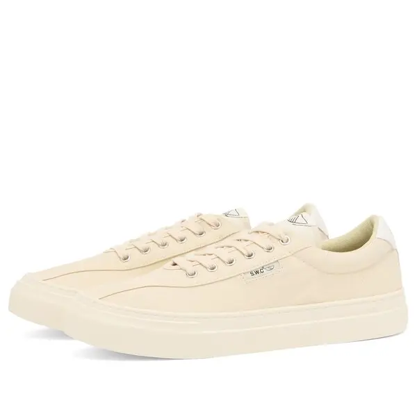 S.W.C STEPNEY WORKERS CLUB Dellow 02 Cup Canvas Sneaker - Ecru