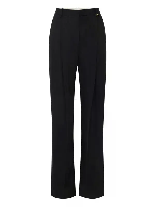 Elisabetta Franchi Pressed-crease Trousers - Black