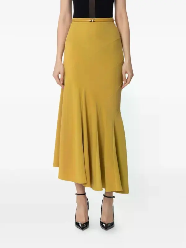 Elisabetta Franchi Belted Midi Skirt