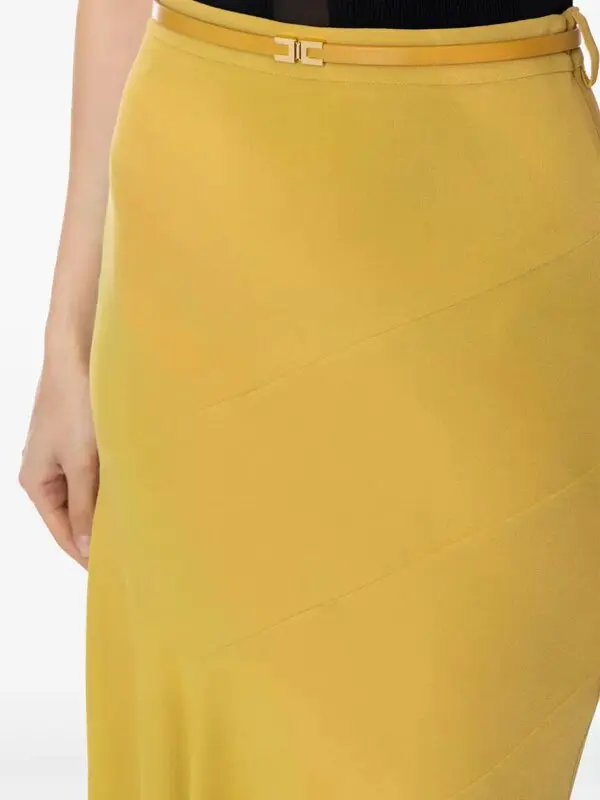 Elisabetta Franchi Belted Midi Skirt