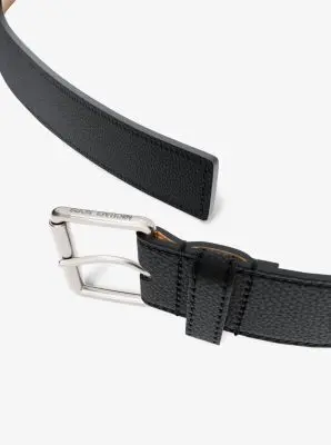 Michael Kors Pebbled Leather Belt - Black