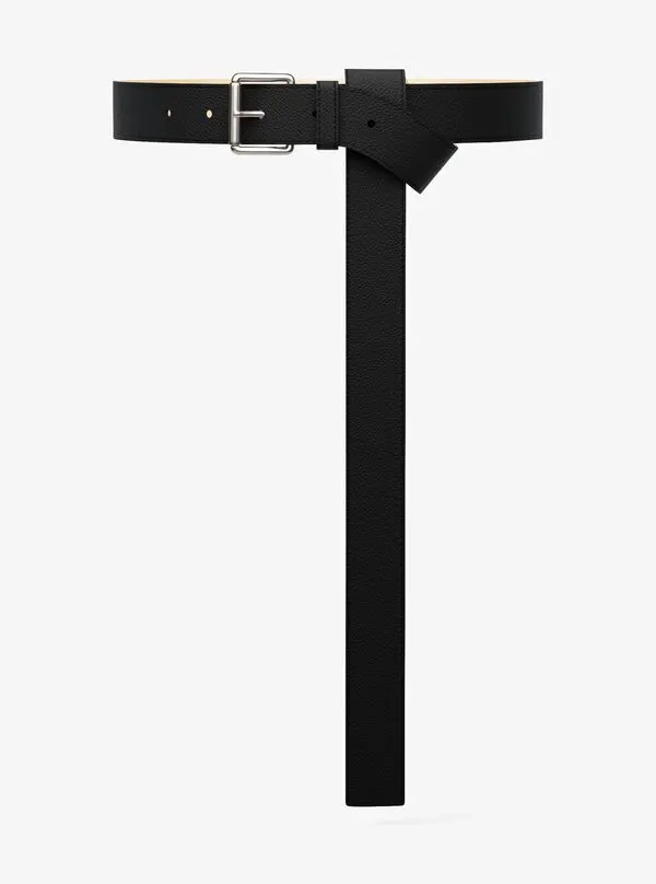 Michael Kors Pebbled Leather Belt - Black