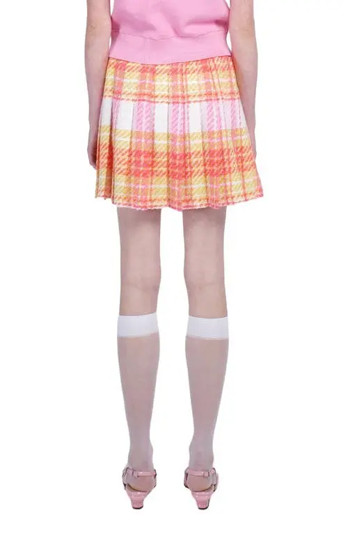 Anna Sui Capri Plaid Kilt Skirt