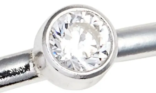NASHELLE Birthstone Ring - April Sterling Silver